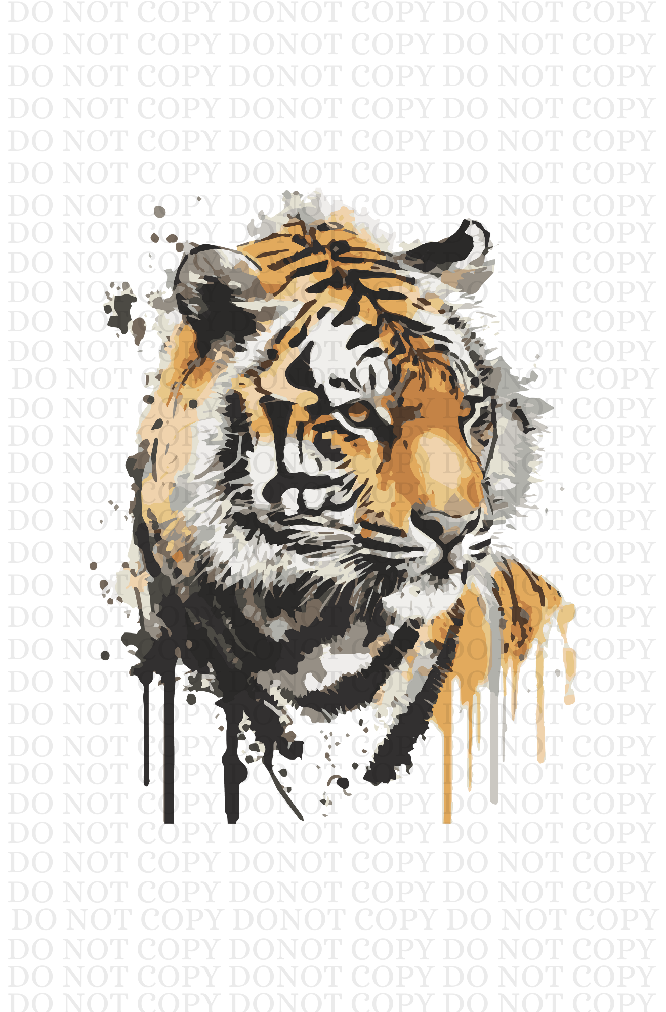 Tiger Drip DTF Transfer | Bayou Vinyl Supplies